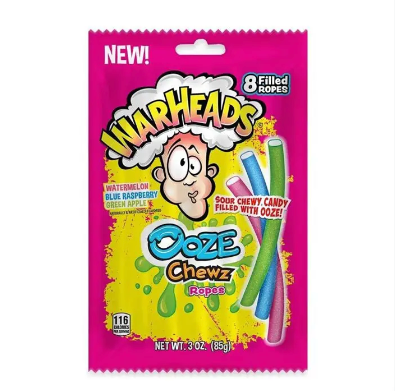 Warheads - Ooze Chewz Ropes - 85g